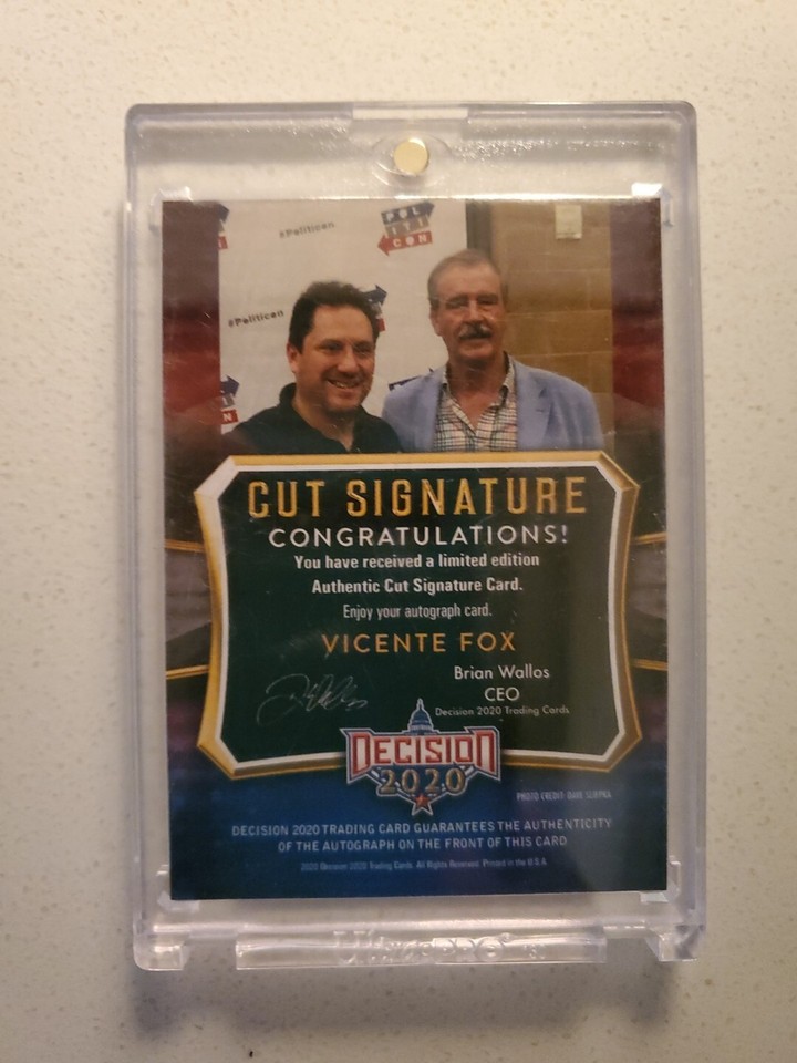 Vicente Fox 2020 Decision Cut Signature Autograph Auto Mexico President ...