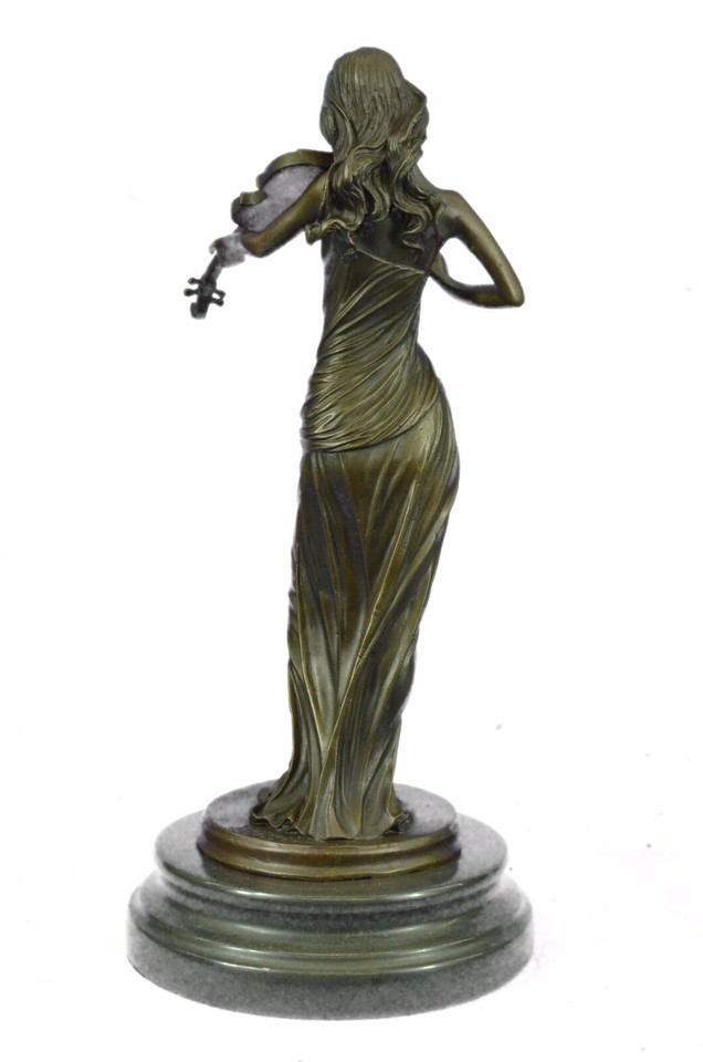 Figurine 11 lbs. Brown Color Patina Violin Viola Musician Bronze ...