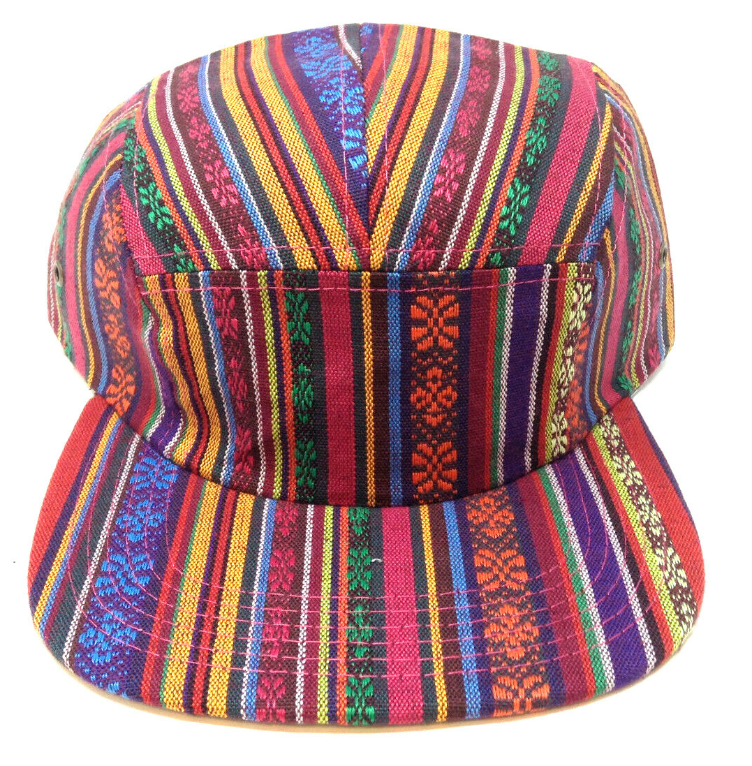 CROWN TRIBAL NATIVE AMERICAN NAVAJO AZTEC 5 PANEL CAMPER STRAPBACK HAT ...