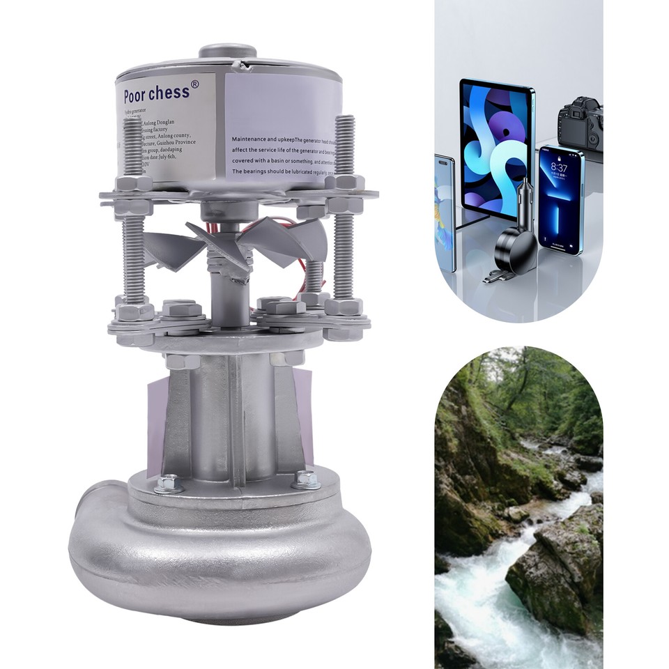 Hydroelectric Power Station Water Turbine Generator Portable Mini ...
