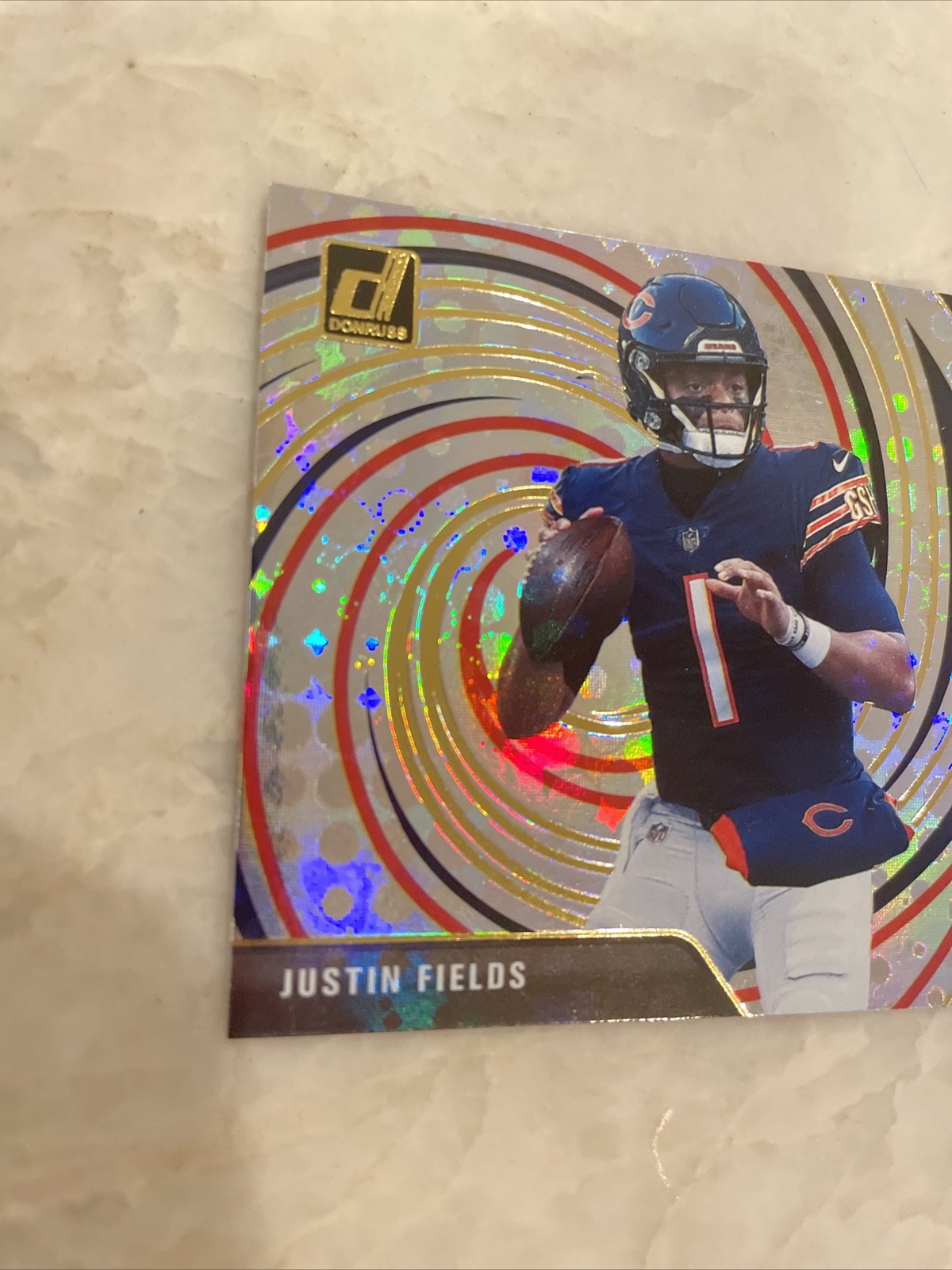 Justin Fields 2021 Donruss Football Vortex Rookie Card #VTX-JFI Chicago ...