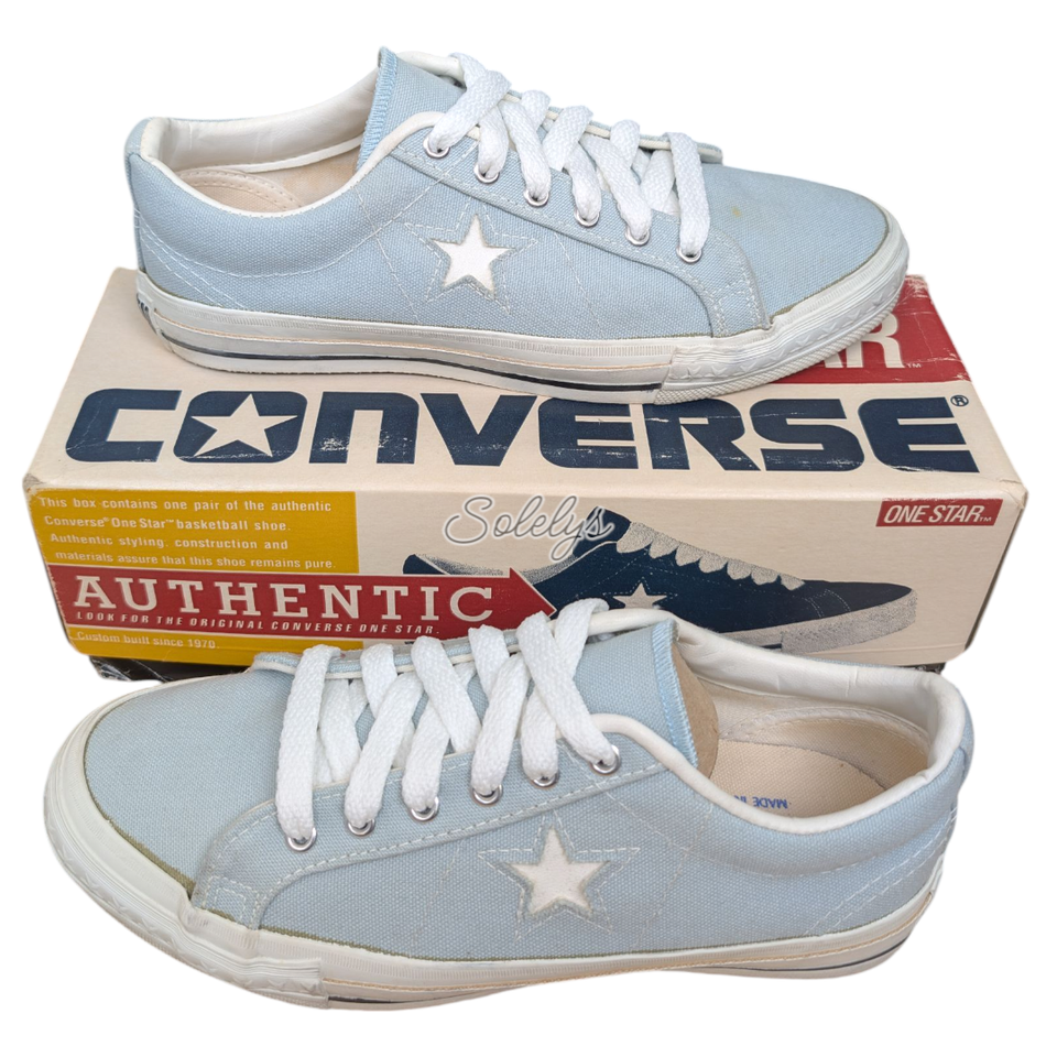 CONVERSE One Star 95 Vintage 1990s Ox Low Sky Blue Made in USA Sneaker ...