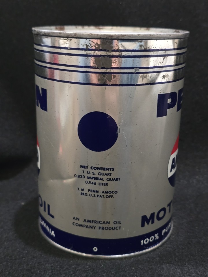 Rare 1940’s PENN AMOCO Motor Oil Can 1 Quart. - Gas & Oil - Nice Clean ...