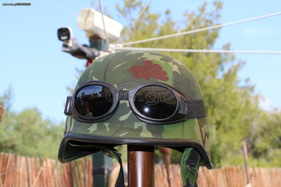 Motorcycle army camo Helmet Chopper Biker camouflage Harley Oldtimer ...