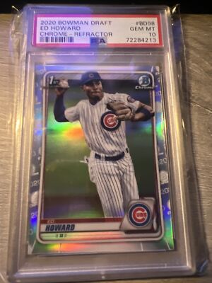 2020 Topps Bowman Draft Ed Howard 1st Bowman Chrome Refractor PSA 10 # ...