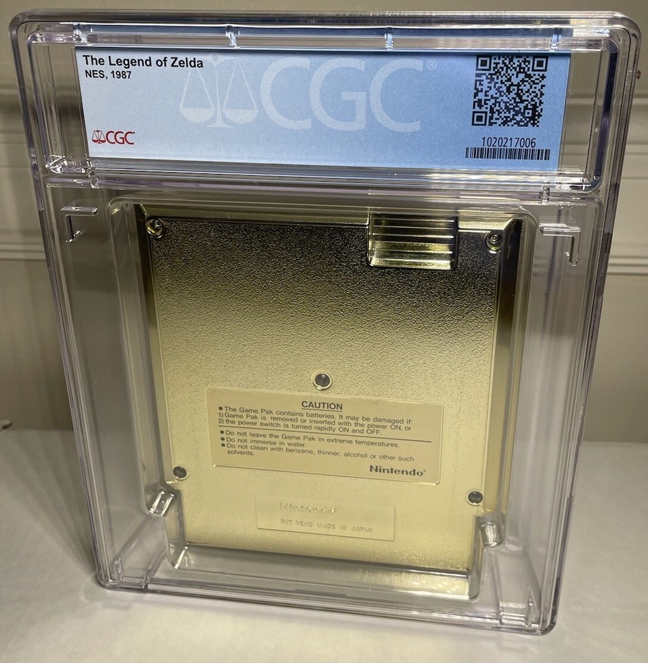 Legend of Zelda TM 5 Screw 1st Print Nintendo NES CGC 8.5 Not WATA ...