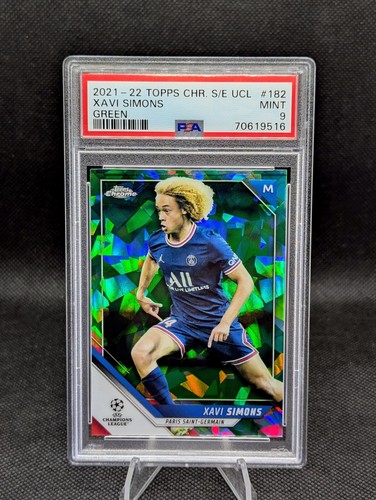 Xavi Simons 2021-22 Topps Chrome Sapphire Green /75 PSA 9 Card #182 | eBay