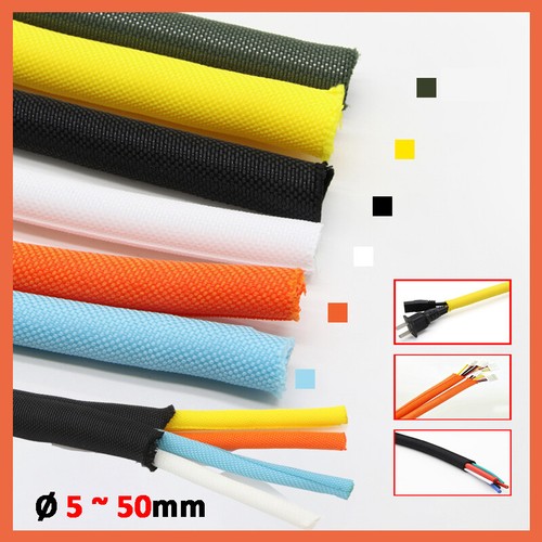Braided Cable Sleeving Expandable Wire Harness Marine Auto Sheathing ...