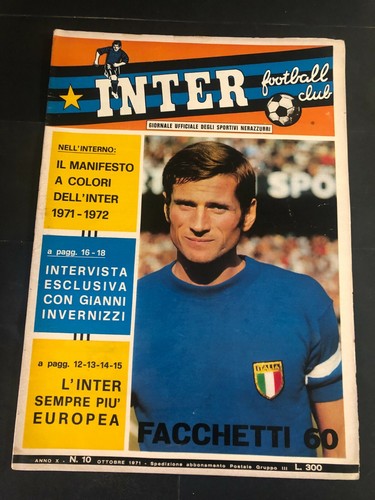 INTER FOOTBALL CLUB RIVISTA UFFICIALE DEGLI SPORTIVI NERAZZURRI n 10 ...