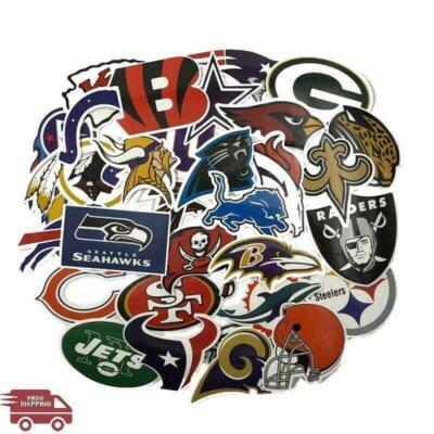 NFL Team Logo Stickers Contact Sheet (5 Stickers per sheet) | eBay
