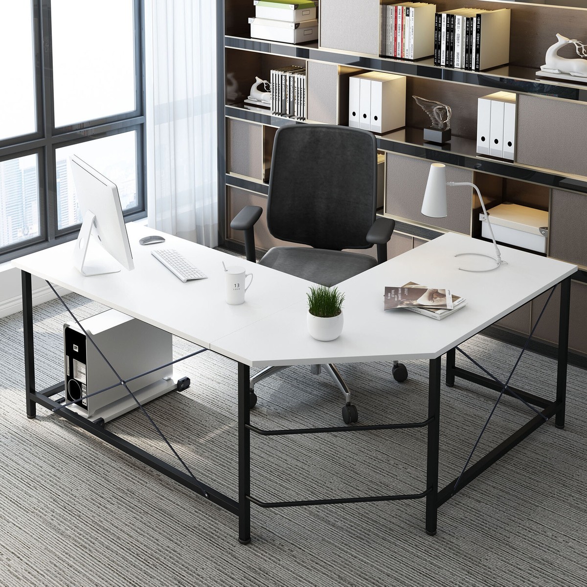 Z Line Modena Corner Desk Prestige Corner Computer Desk Office Double