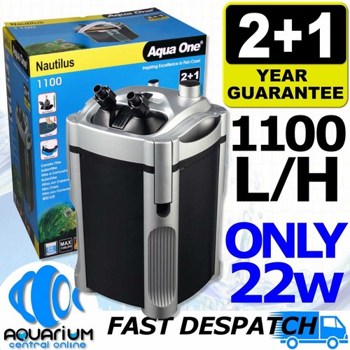 Aqua One Nautilus External Aquarium Fish Tank Turtle 1100 LPH Canister ...