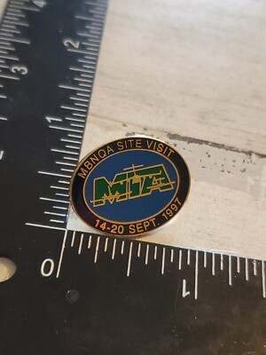 MBNQA Site Visit Sept 1997 MTA Lapel Pin Gold Color Shield ro | eBay
