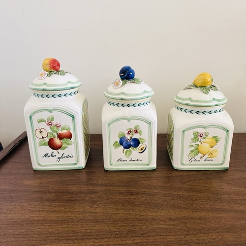 VILLEROY & BOCH~ French Garden Charm~Canisters Set Of 3 With Lids | eBay