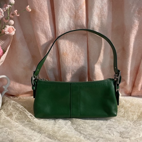 COACH 7461 Hampton Mini Demi Baguette Handbag Kelly Green Y2K Vintage ...