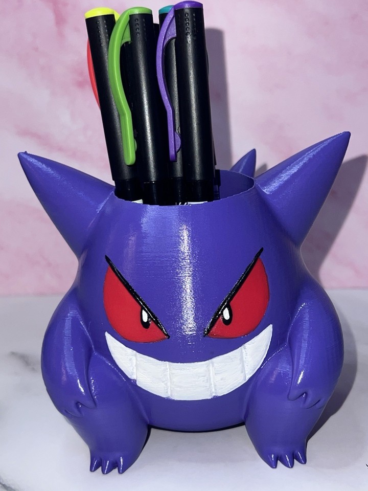 Gengar Pokemon Flower Succulent Pot Planter 3D Printed Hand Painted ...