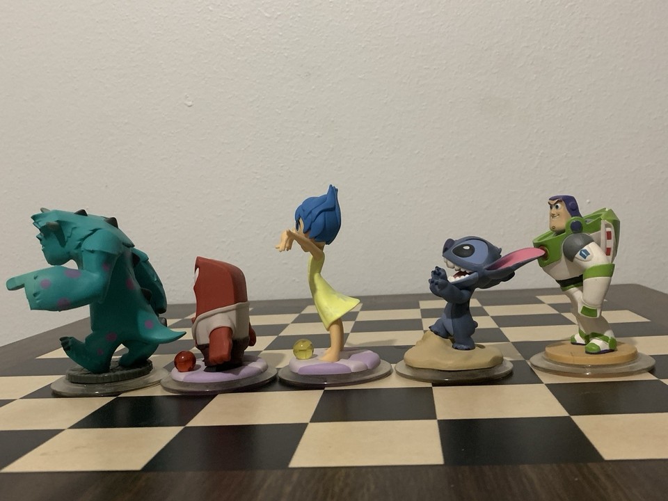 Disney Infinity Lot Joy Anger Sulley Stitch Buzz Lightyear w/ Playsets ...