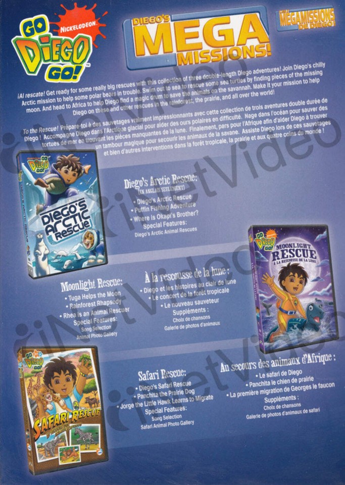 Go Diego Go: Diego s Mega Missions (3-DVD Set) (Boxset) (Bilingual) DVD ...