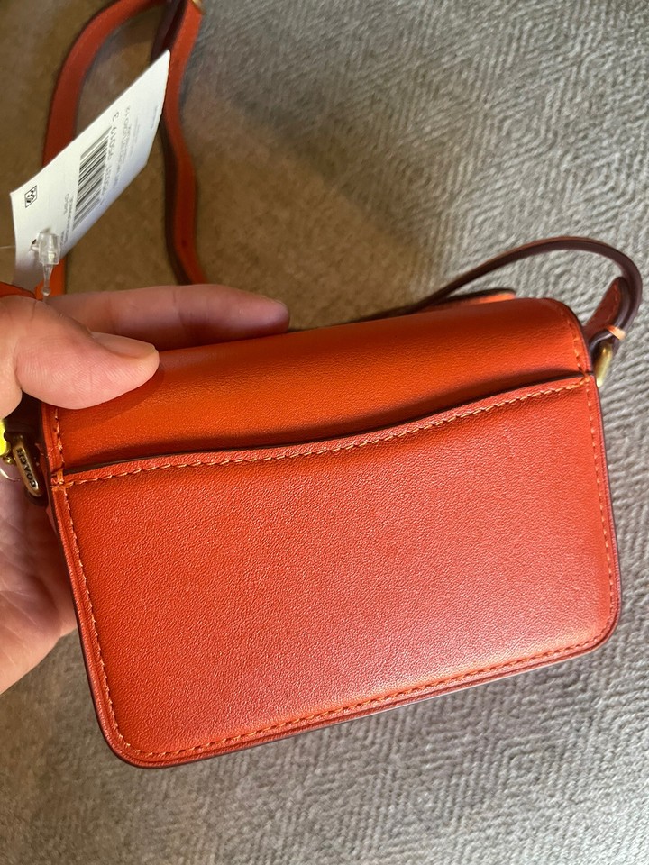 Coach Studio 12 Micro Mini Glovetanned Leather Crossbody Sun Orange NWT ...