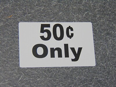 1 New 50 Cent Decal Sticker. Arcade Game, Skee Ball, Gambling, Vending ...