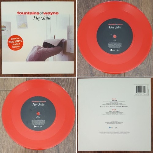 Fountains Of Wayne / Hey Julie 2004 UK RED 7in Vinyl Virgin Records VS ...