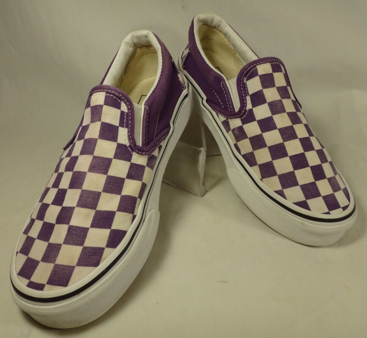 Vans Color Theory Checkerboard Purple Slip On Sneaker… - Gem