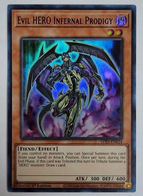 Yugioh Evil HERO Infernal Prodigy LDS3-EN024 Ultra Rare 1st Edition ...