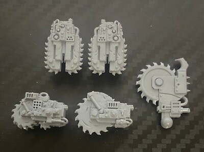 Warhammer 40k x3 mixed Ork Killsaws + x2 chain choppas/fists, unused ...
