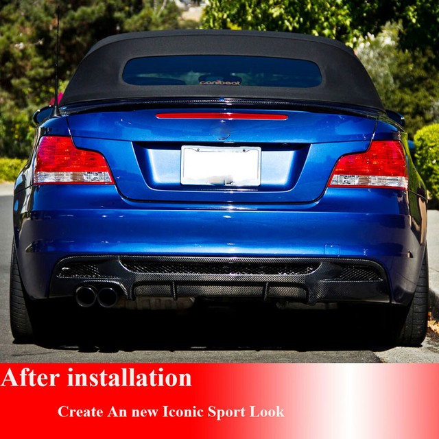Rear Bumper Lip Diffuser Fit for BMW E82 125i 128i M Sport 12-13 Carbon ...