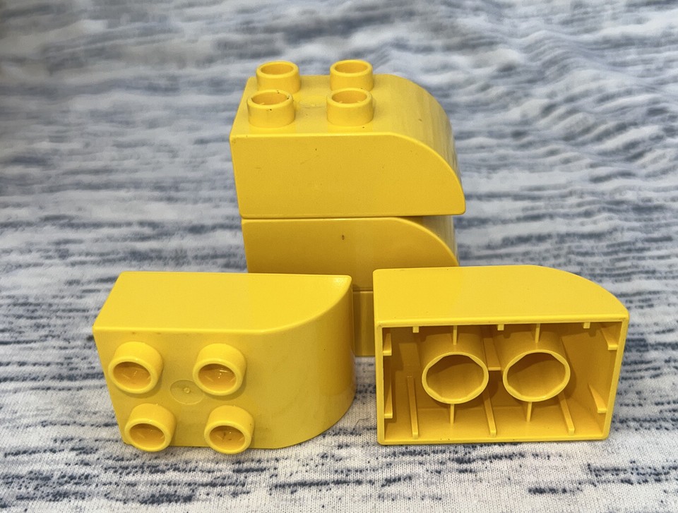 DUPLO 2x2 Curved Rounded BUILDING Bricks Lot YELLOW Set of 5 | eBay