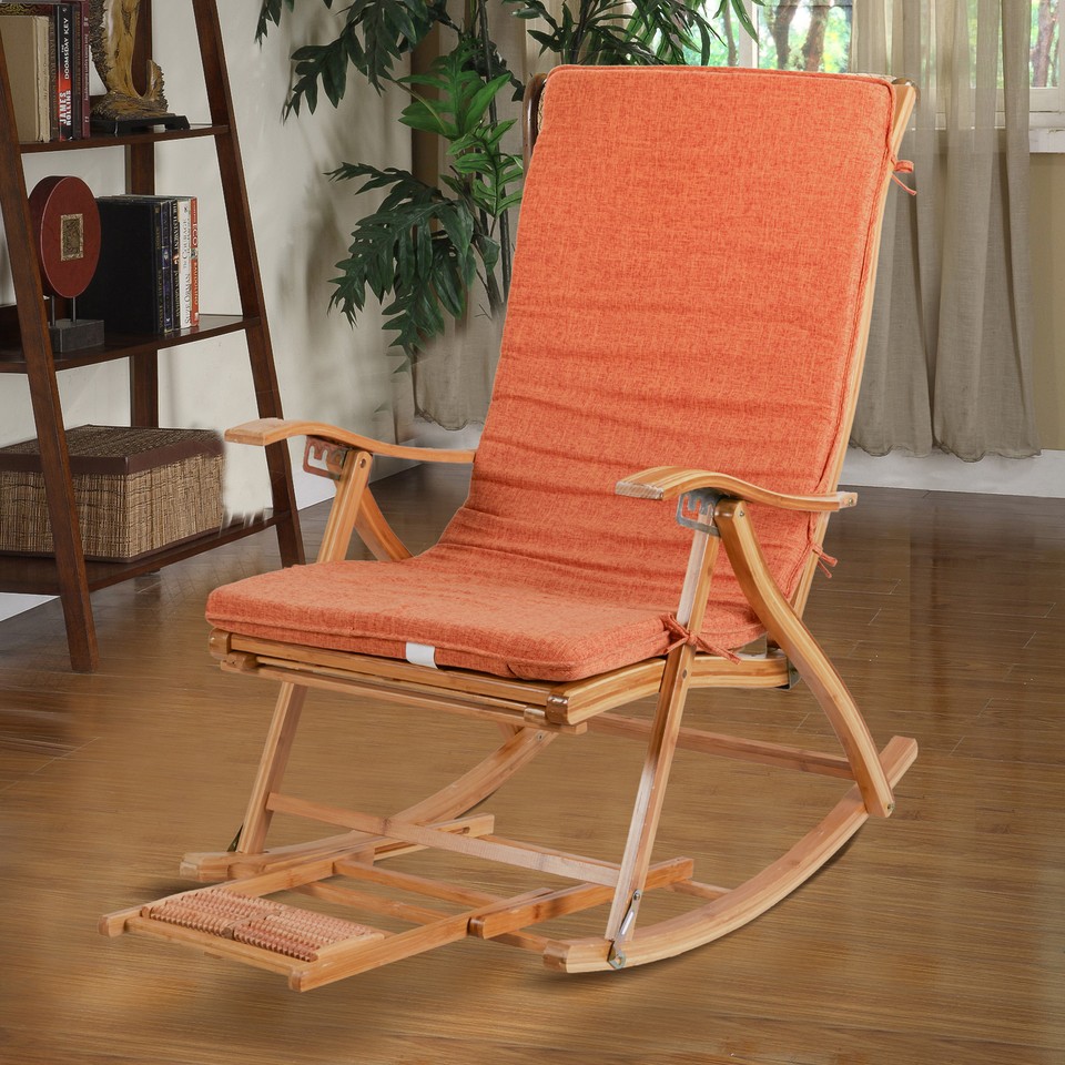 Hight Adjustable Rocking Chair Indoor Outdoor Recliner Lounger Chair ...