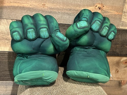 2008 Incredible Hulk Smash Hands Pair Fist Gloves Marvel Avengers ...