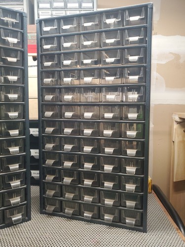 Vintage Wards Powr-Kraft 60 Drawer Metal Storage Organizer Cabinet Parts Bin 1B | eBay