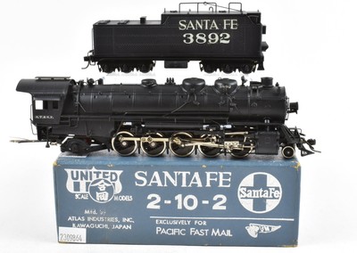 HO Brass PFM - United ATSF - Santa Fe 2-10-2 3800 Class Custom Painted ...