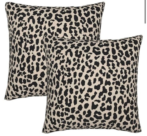 Set of 2 Cheetah Throw Pillow Covers, 20x20. Animal Leopard Skin ...