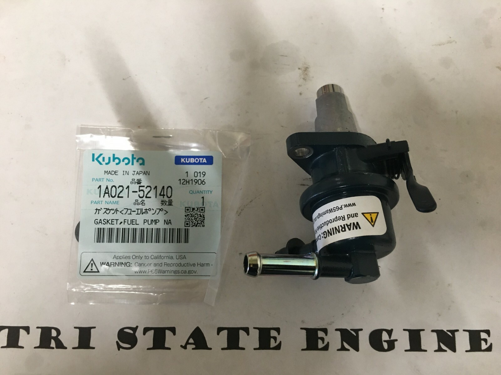 Genuine OEM Kubota Fuel Pump With Hand Primer 17539-52030 17539-52033 ...