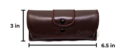 Double Snap Belt Loop Eyeglass Case PU Leather 1 Count (Pack of 1 ...