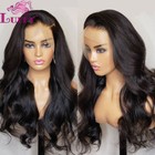 Body Wave Fake Scalp 13*6 Lace Front Wigs Human Hair Pre Plucked With ...