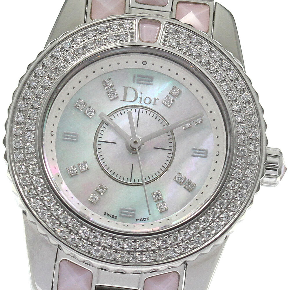 Dior CD112147 Crystal Diamond Bezel Quartz Ladies Watch From Dior CD112147 Crystal Diamond Bezel Quartz Ladies Watch From