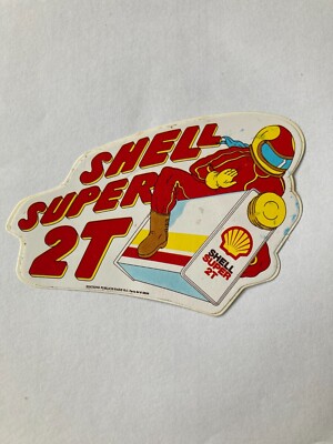 AUTOCOLLANT / STICKER SHELL SUPER 2T automobilia vintage D95 | eBay