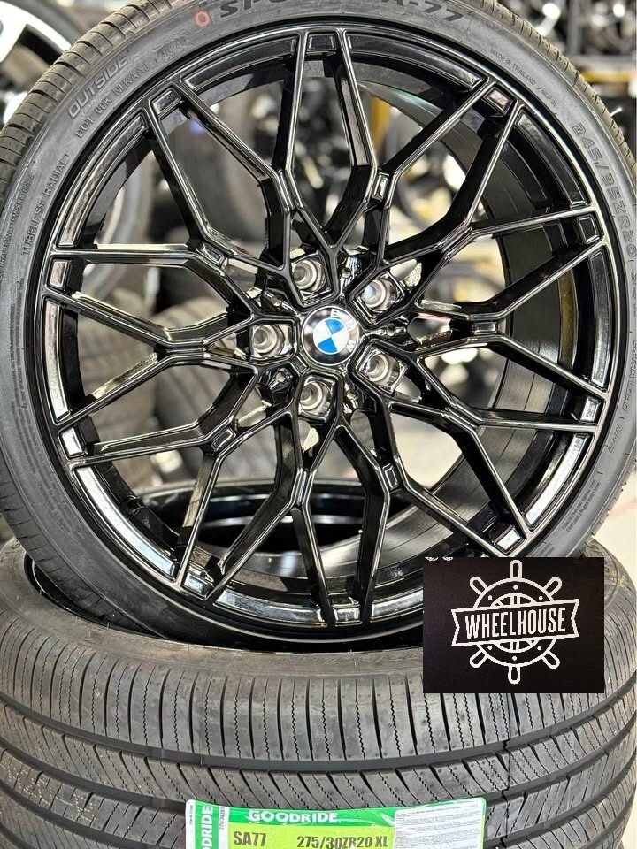 20x8.5 20x9.5 BMW GLOSS BLACK COMP WHEELS 5x120 RIMS TIRES 2 3 4 5 M2 ...