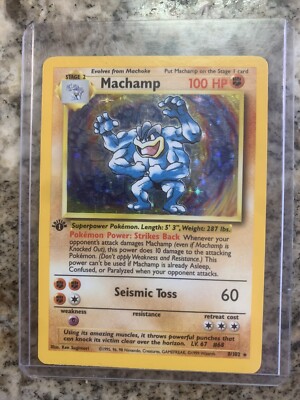 Pokemon Machamp Holo 1st Edition (Pokémon Card) Perfect Condition. | eBay