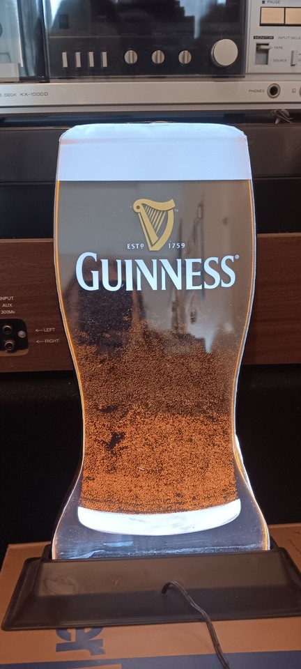 Guinness Beer One Sided Pub Foaming Light Up Sign 2006 | eBay