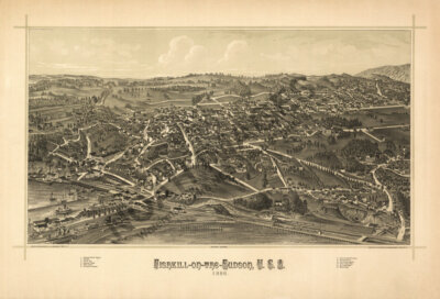 Panoramic Map of Fishkill On The Hudson NY 16x24 | eBay