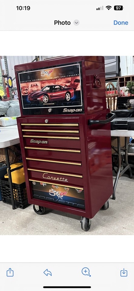 SNAP-ON “ CORVETTE“ 50th ANNIVERSARY ROLLING TOOL BOX KRA4007BPJB. N. J ...