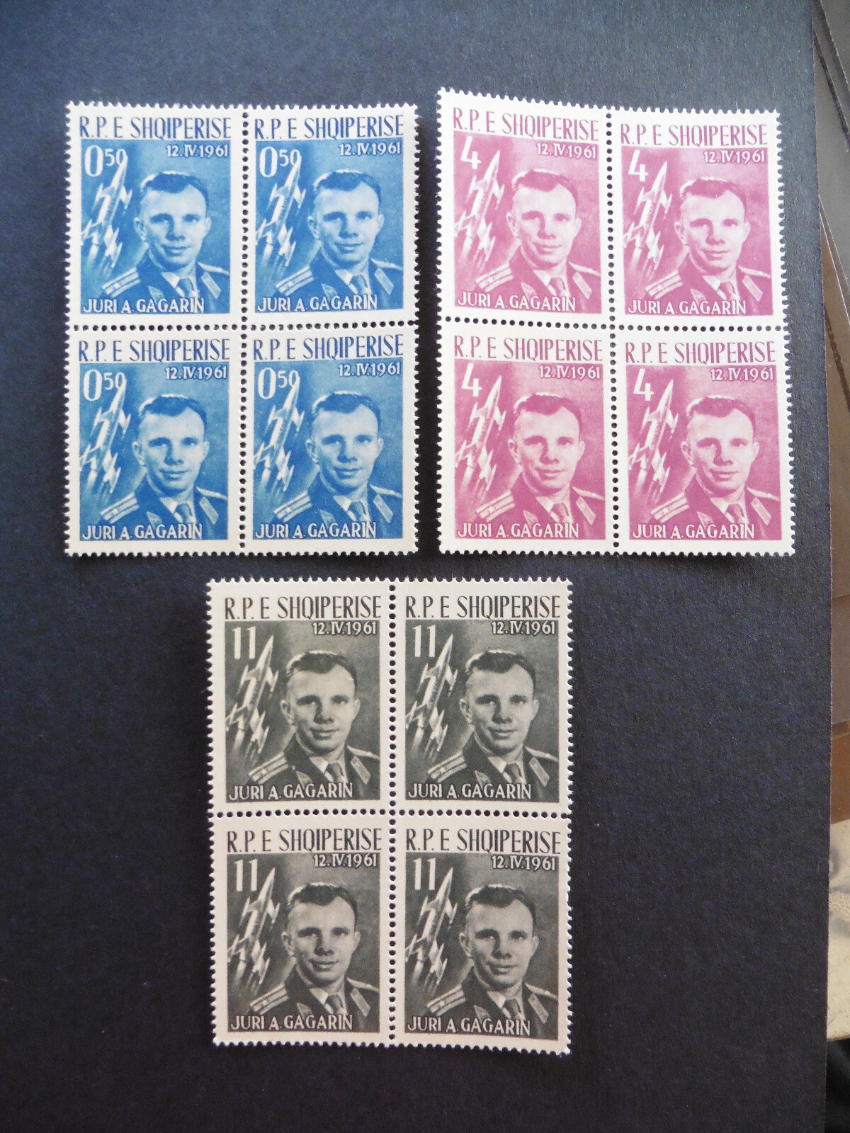 Albanien 1962;:Gagarin; Satz als 4er Zdr.; gez.: postfrisch**; s. Scan ...