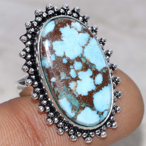 925 Silver Plated New Lander Turquoise Ring US 6 Well Made Gift GW | eBay