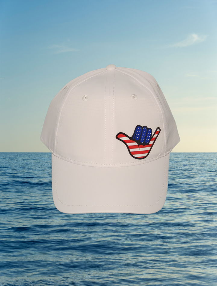 SALTY PARADISE APPAREL American Flag Shaka Sign Baseball Cap | eBay