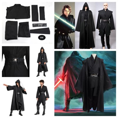 Star Wars Dark Jedi Sith Darth Vader COSplay Costume Black Outfits ...