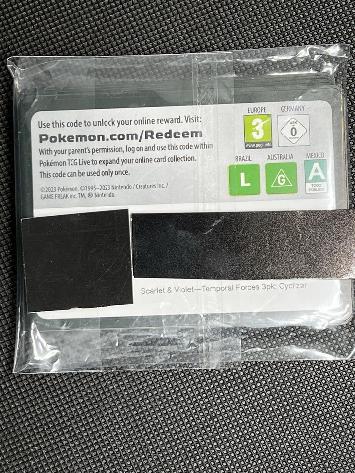 24 Pokemon TCG Live Code Card 12 qty 3 pack cyclizar, 12 qty 3 pack ...